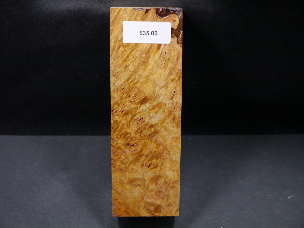 Stabilized Dyed Maple Burl Block SW4985 – Knife and Gun Finishing Supplies