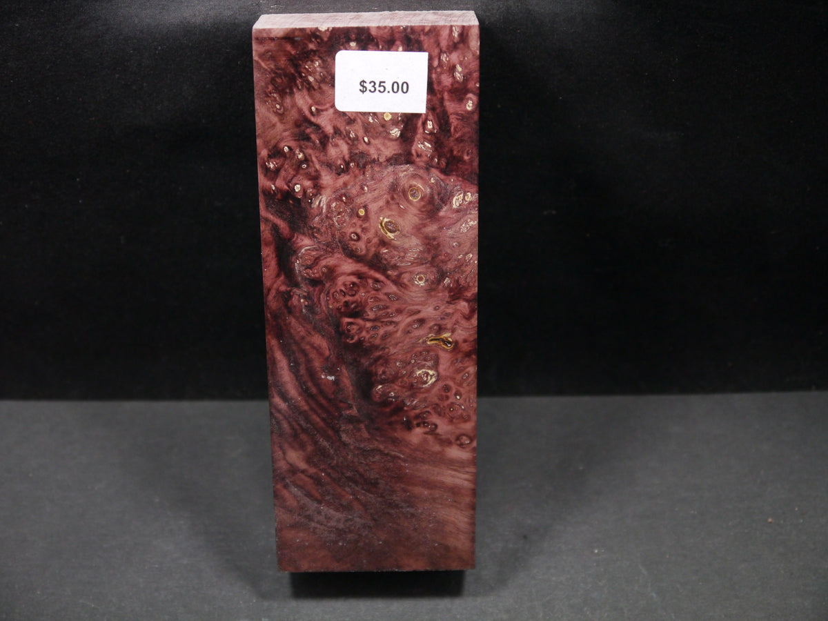 Stabilized Dyed Box Elder Block SW5347 – Knife and Gun Finishing Supplies