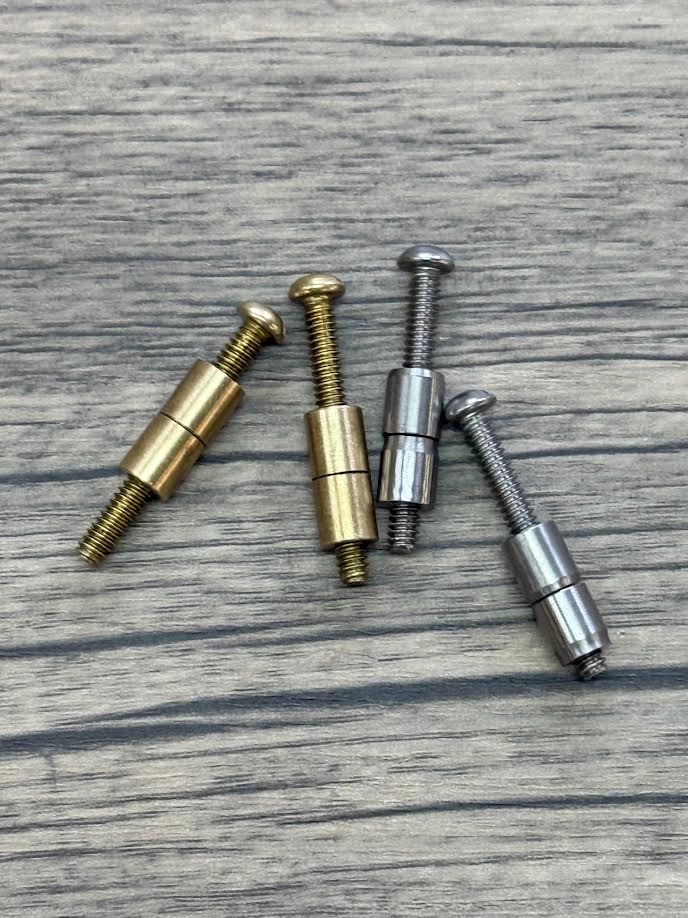 RIVETS BRASS BOLT TYPE BRASS BOLT - 1/4" NUT WITH 6-32 BOLT – Knife and ...