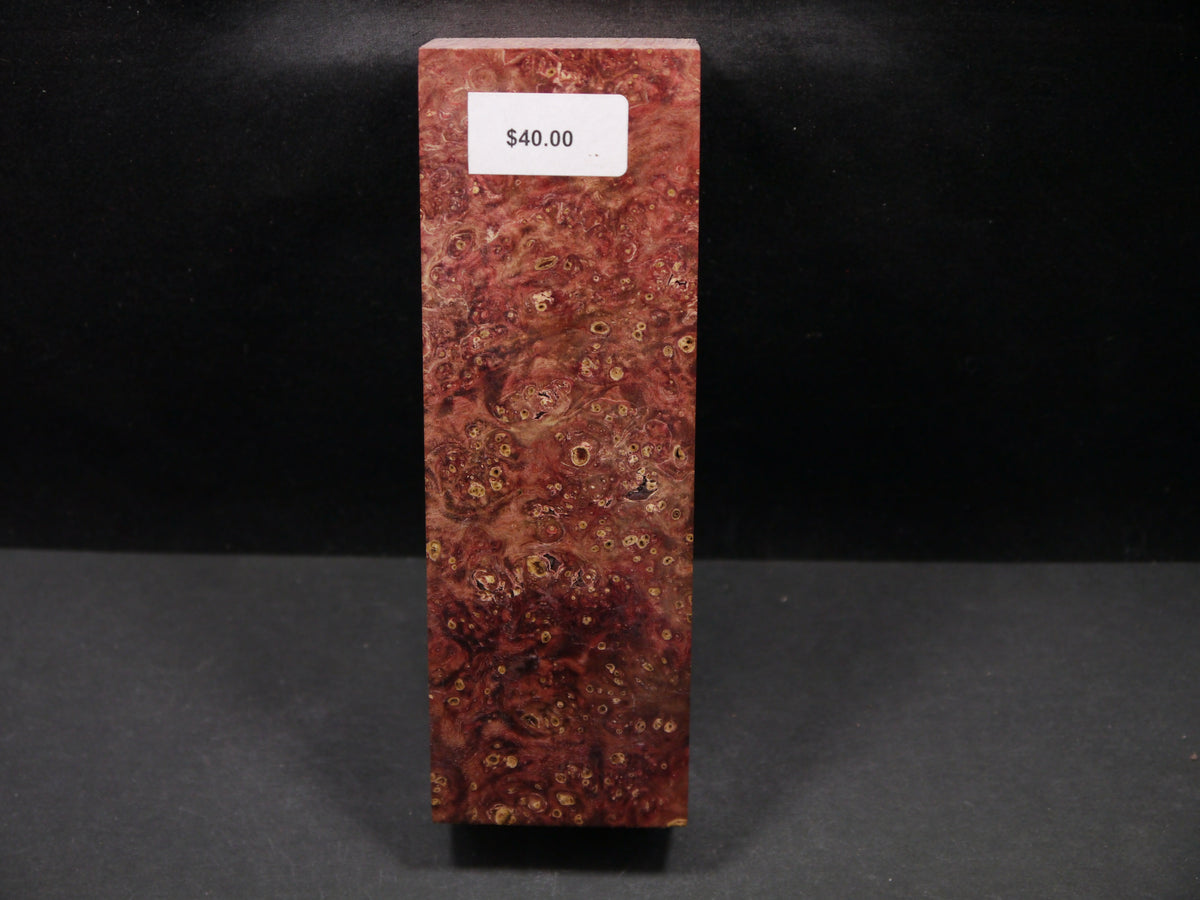 Stabilized Dyed Box Elder Block SW5042 – Knife and Gun Finishing Supplies