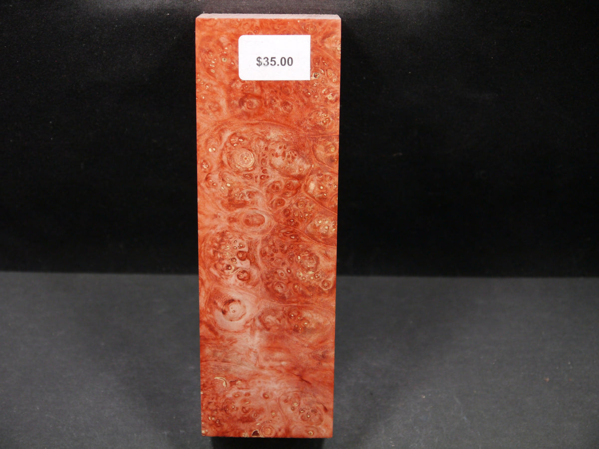 Stabilized Dyed Box Elder Block SW5399 – Knife and Gun Finishing Supplies